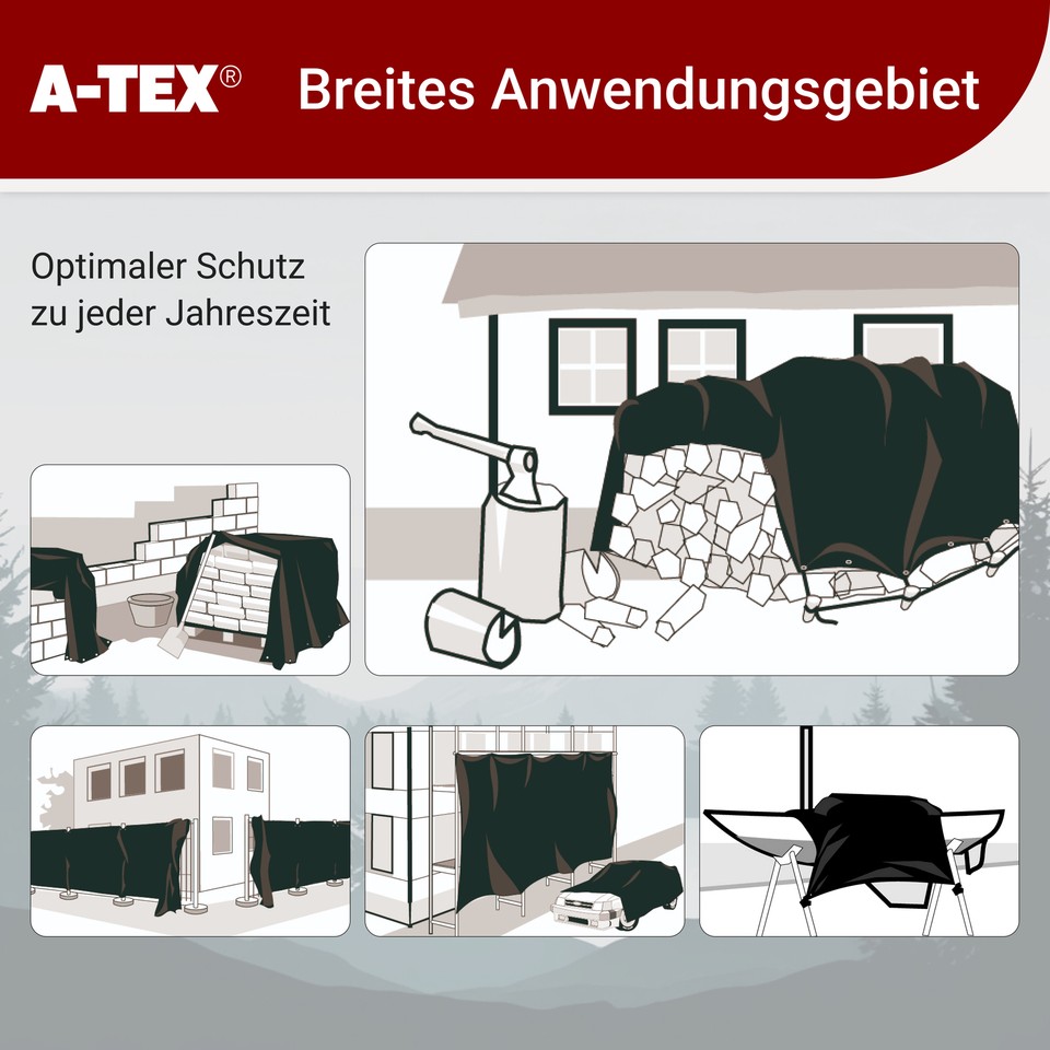 A-TEX® Abdeckplane Plane mit Ösen Holzplane Gewebeplane Bootsplane ...