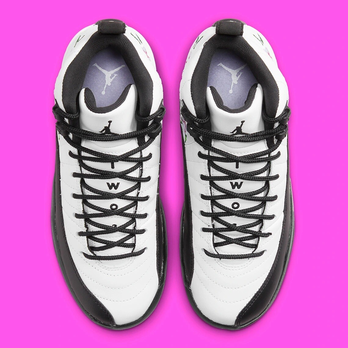 Nike Air Jordan 12 Retro Floral White Black DR6954-100 DR6955-100 ...