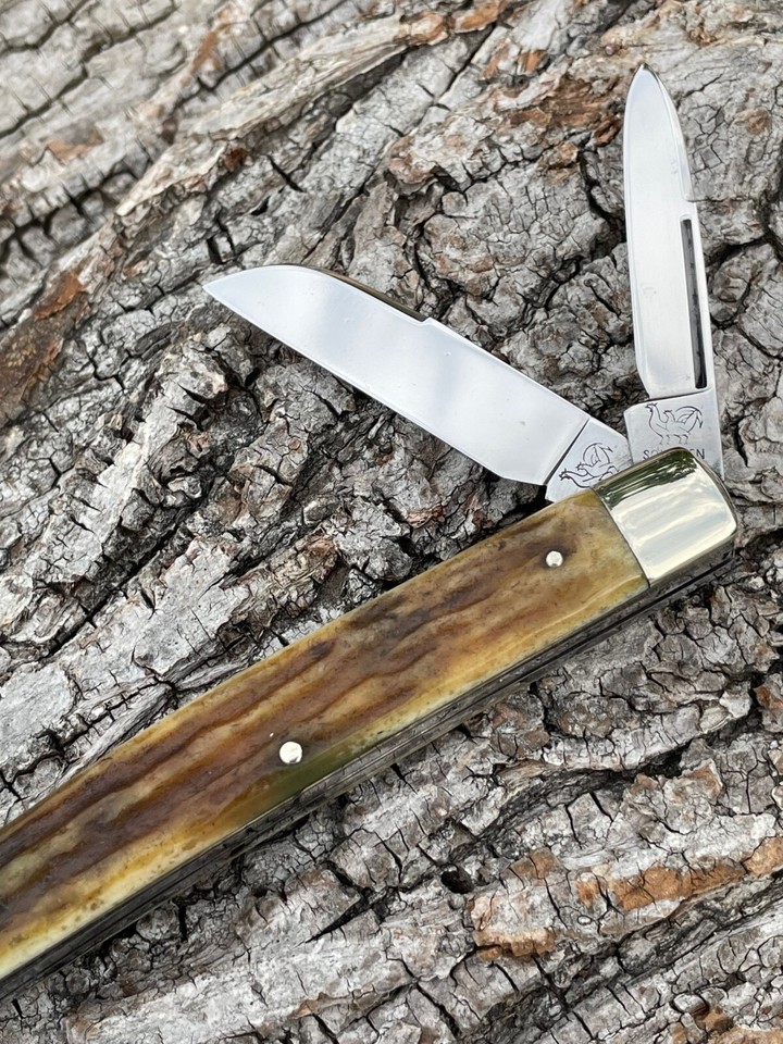 HEN & ROOSTER VOSS CUT GERMANY LATE 60's EARLY 70's STAG 4 BLADE ...