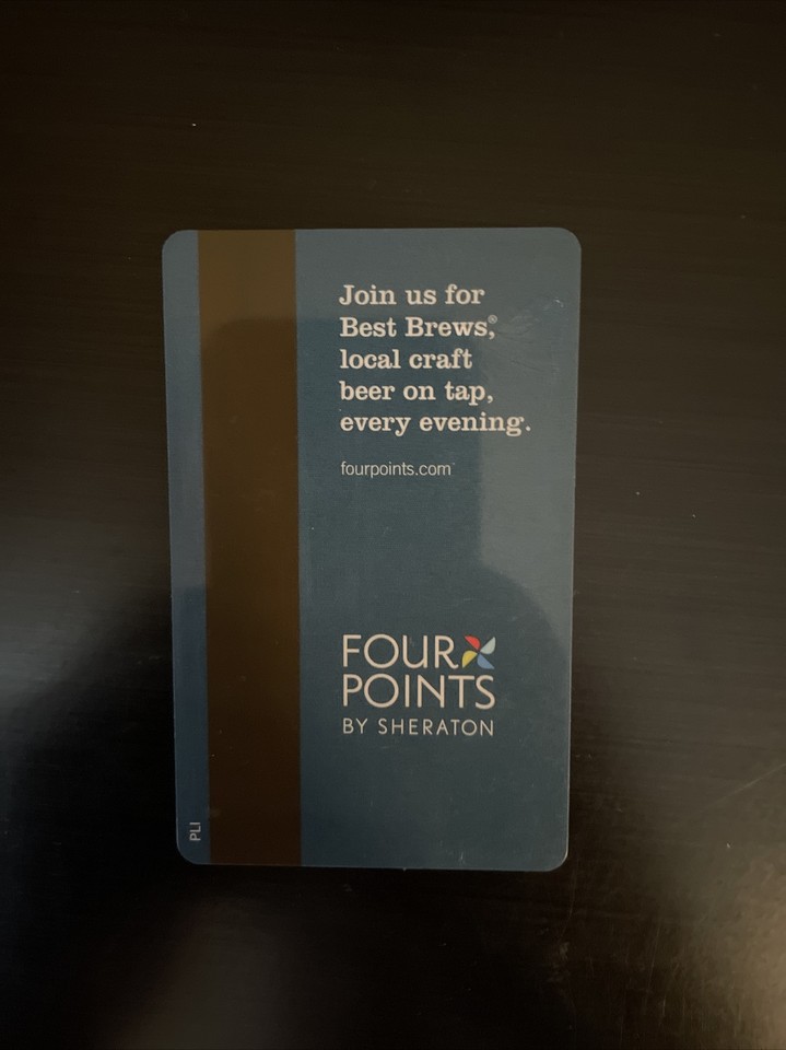 Four Points by Sheraton Hotel Key Card Best Brews magnetic strip | eBay