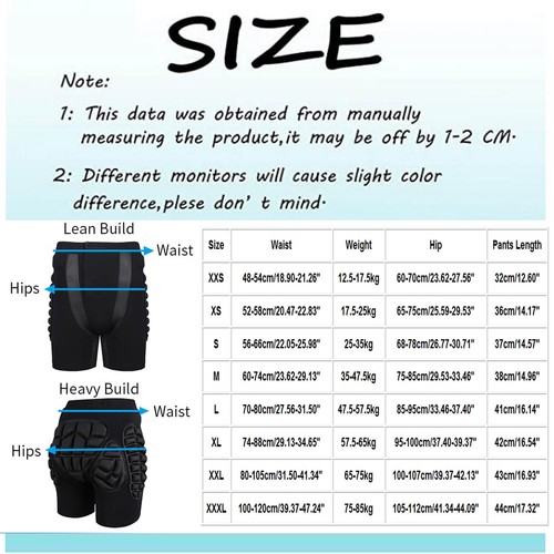 Children And Adult Ski Shorts Snowboard Padded Protective Protection ...