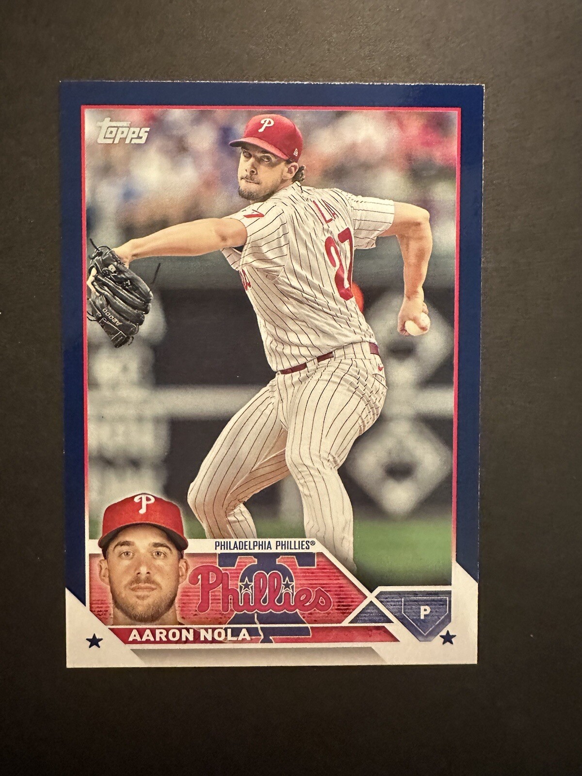 2023 Topps Series 1 Aaron Nola Blue Border Parallel Phillies | eBay