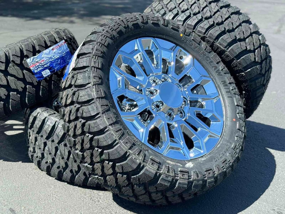 2026 22" Rims Wheels Tires 8x180 GMC Sierra 2500HD Chevy Silverado 2500 ...