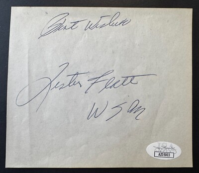 Lester Flatt Signed Autographed Cut JSA American Bluegrass Guitarist ...