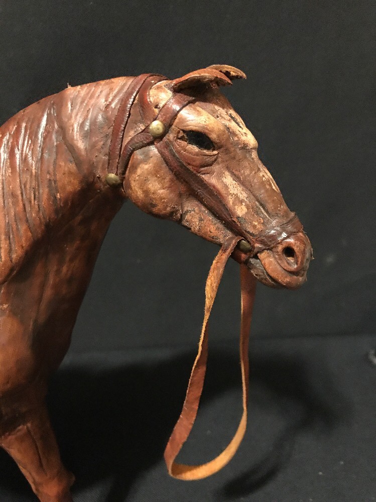 Vintage 12 Inch Leather Horse | eBay