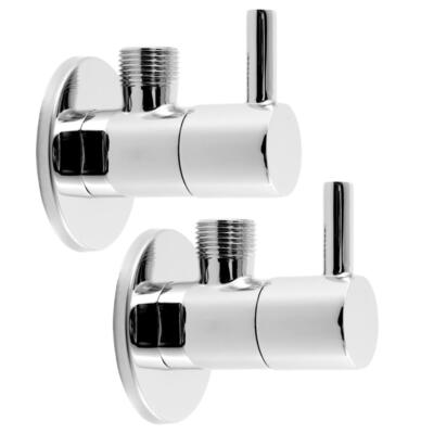 2x Design Eckventil Ventil Zulaufventil Zulauf Armatur Anschluss Bad Wc ...