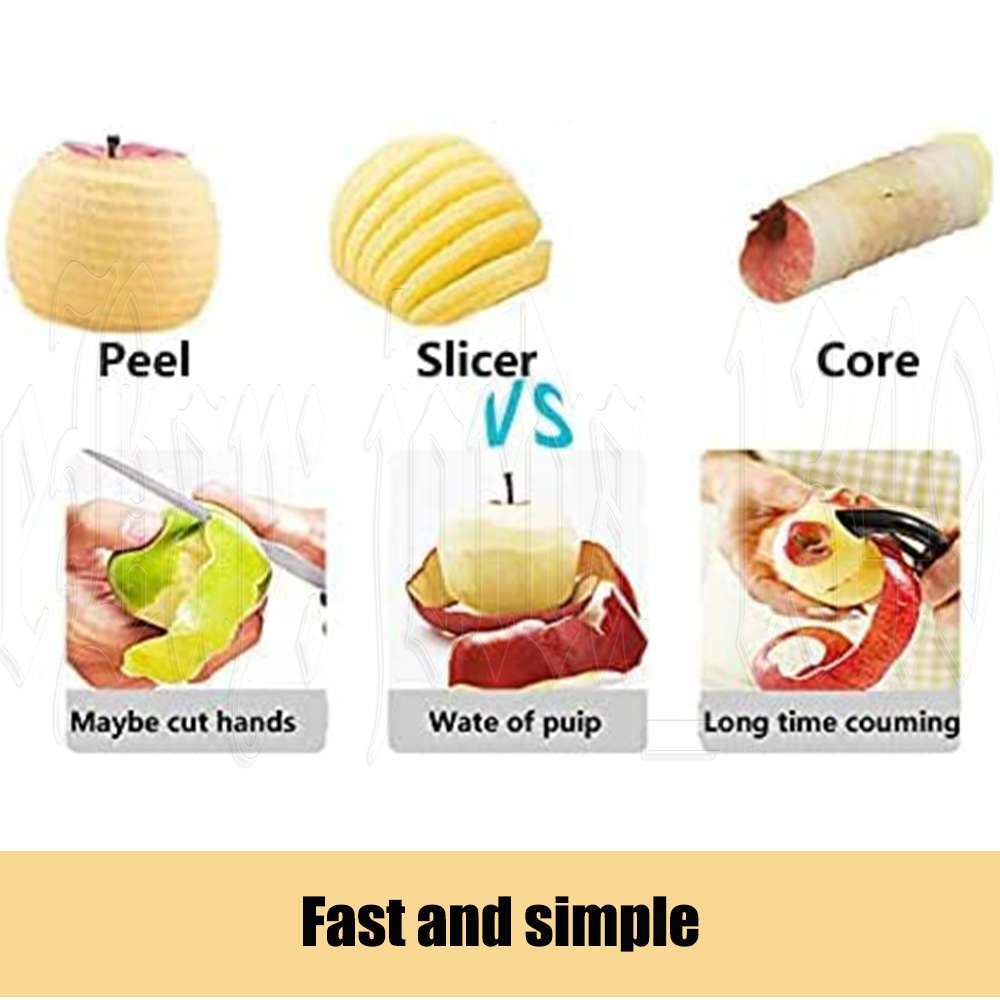 3in1 Red Kitchen Tool Apple Peeler Slinky Machine Fruit Cutter Slicer ...