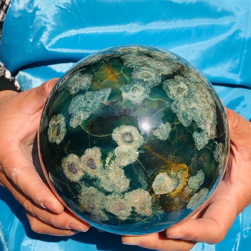 2790g Natural ocean jasper Quartz Ball Crystal Sphere Healing decor | eBay