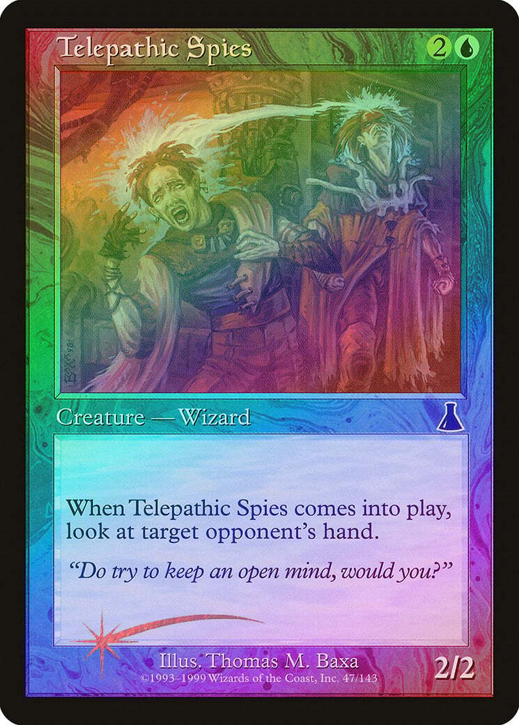 Telepathic Spies FOIL Urza's Destiny NM Blue Common MAGIC MTG CARD ...