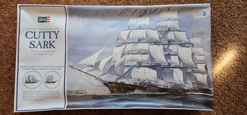 Vintage 1970'S Revell Cutty Sark Clipper Ship Model Kit H-399 1/96 ...