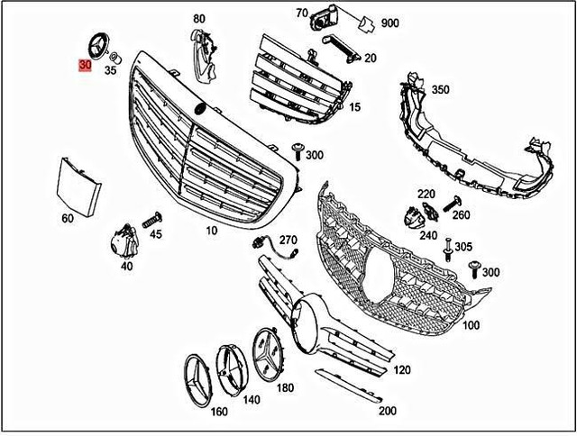 Genuine Mercedes-Benz Front Bumper Grille Emblem Badge Nameplate OE ...