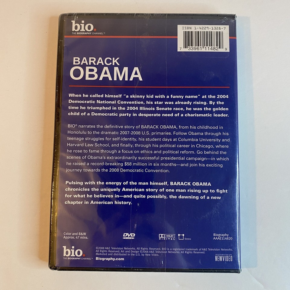 Barack Obama Bio The Biography Channel (DVD, 2008) Sealed, New ...