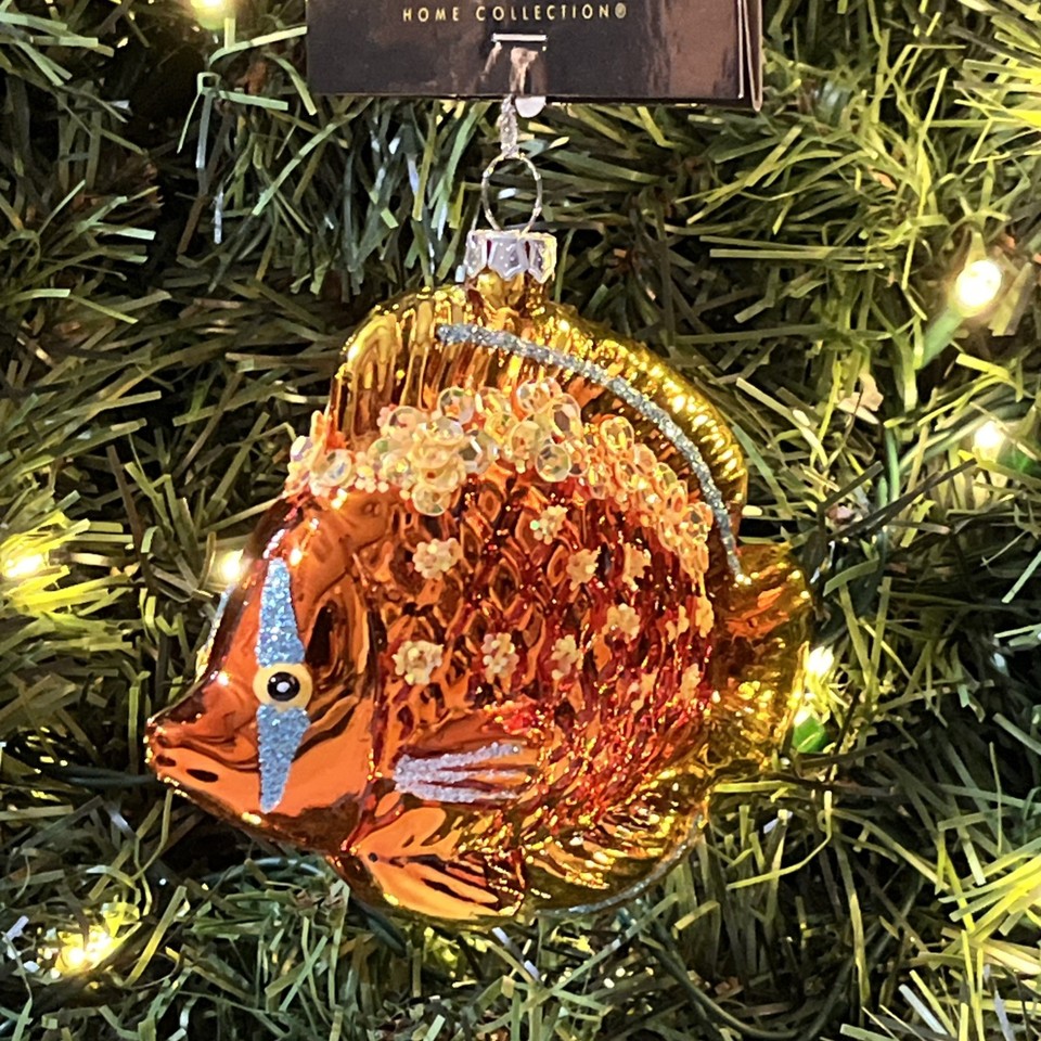 Robert Stanley Glass Ornament Under the Sea Jeweled Tang Tropical ...