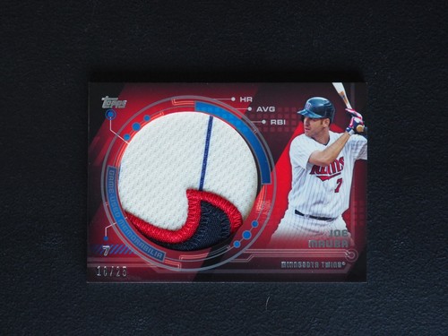2014 Topps Trajectory Joe Mauer Jumbo Jersey Patch Relic #16/25 NMMT | eBay