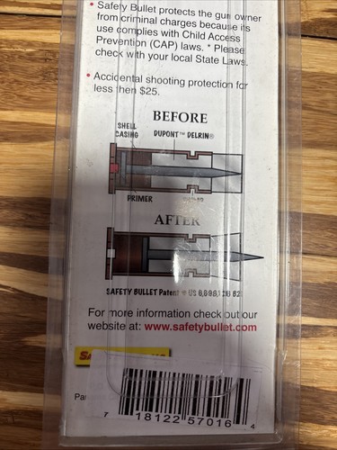 Safety Bullet, LLC Firearm Safety Device For The Real World 9 MM ...