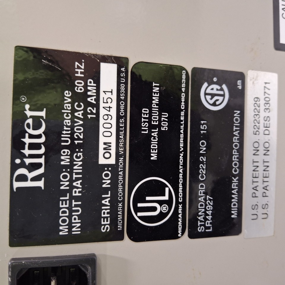 Ritter M9-001 UltraClave Autoclave Sterilizer | eBay