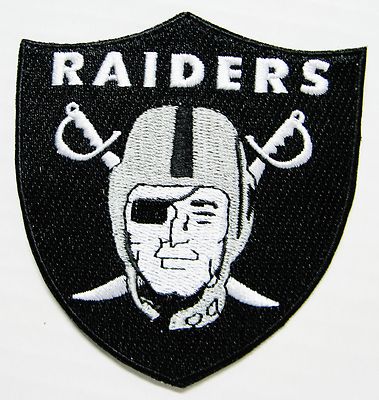 LOT OF (1) NFL OAKLAND RAIDERS LOGO SHIELD PATCH IRON-ON ITEM # 28 | eBay
