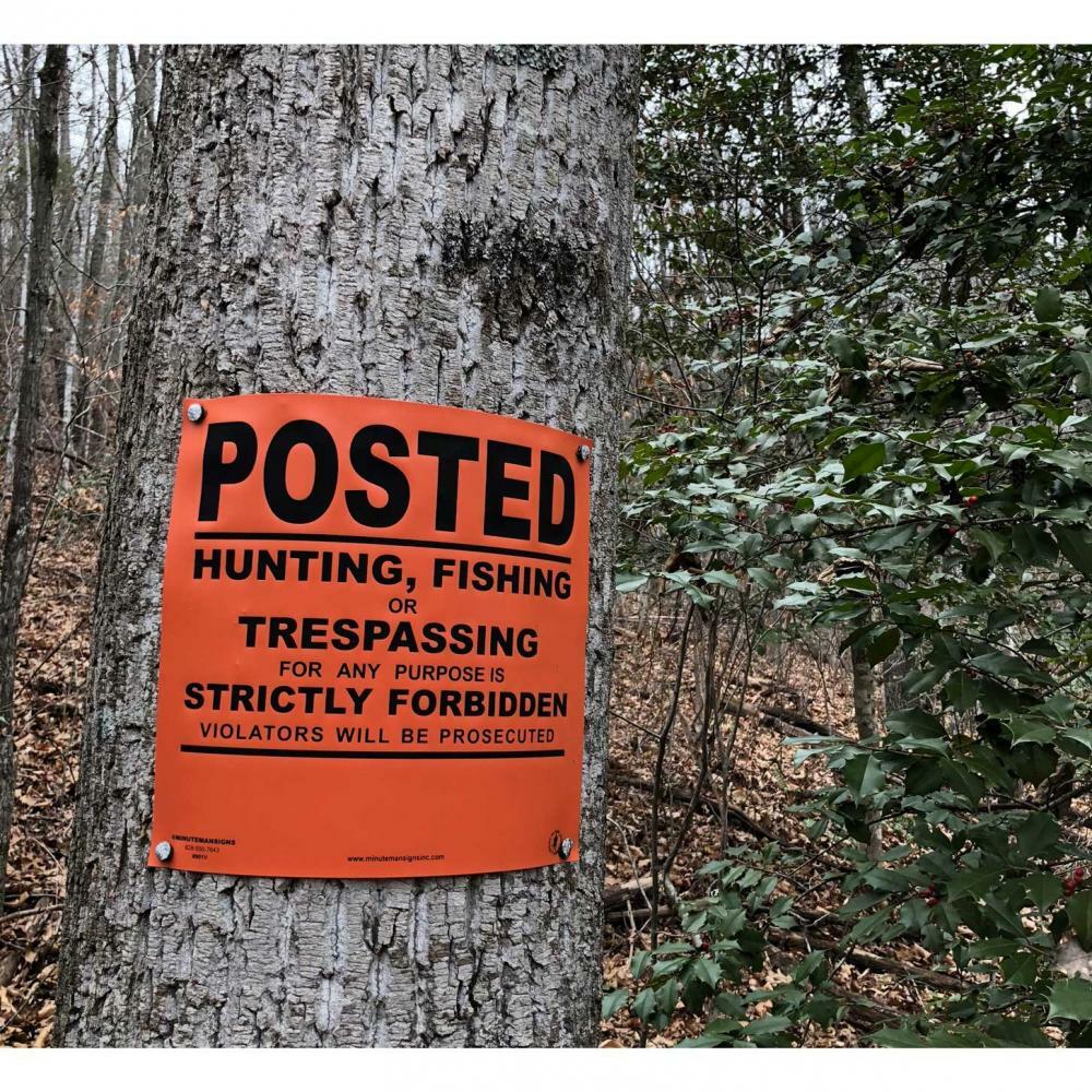 Minuteman Signs Posted No Trespassing Sign Durable - Premium - Orange ...