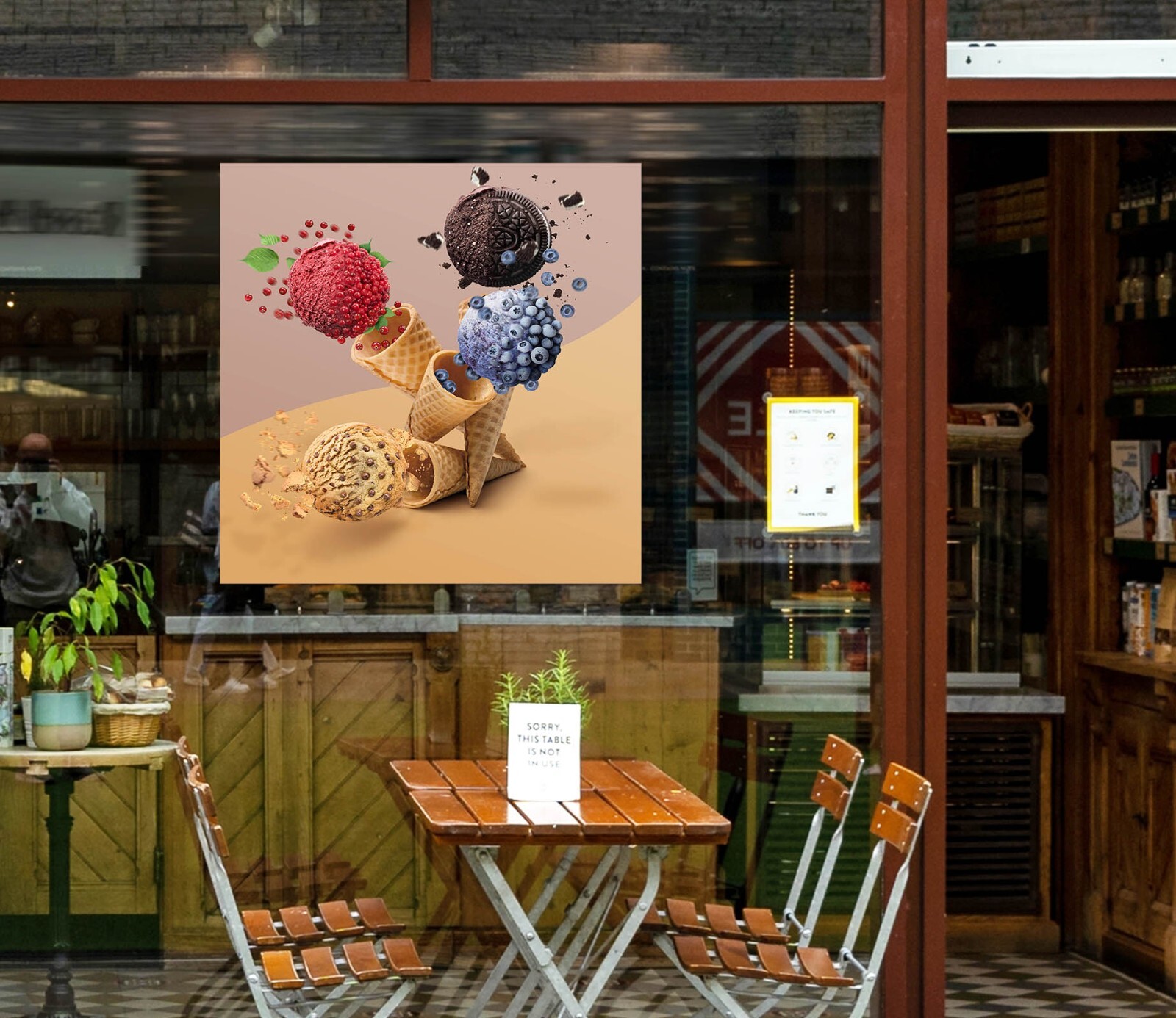 3D Ice Cream Dessert Shop G72 Window Stickers Vinyl Wall Mural Decals ...