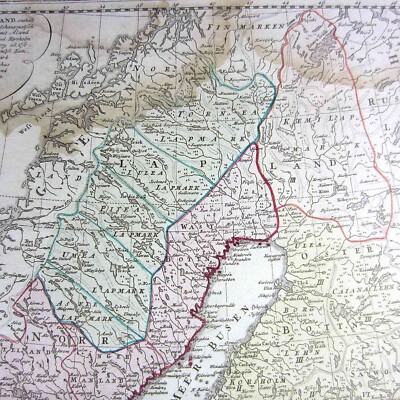 1793. Map of the Swedish Empire with the Lapplands | eBay