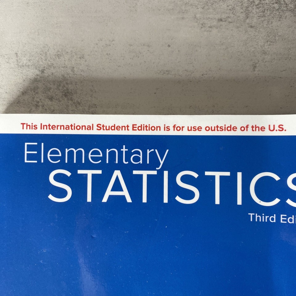 Elementary Statistics, 3rd Edition International Student Edition Monk ...