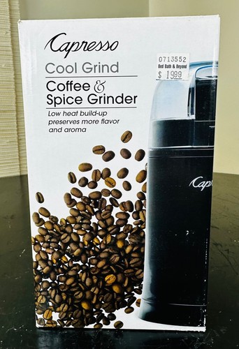 Brand NEW! Capresso Cool Grind Coffee & Spice Grinder Electric - BLACK ...