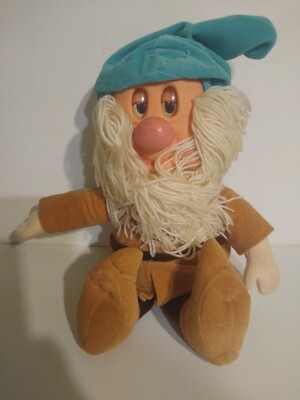 Disney Snow White Dwarf - Sleepy Snoring Eye Close Open Plush Doll 1993 ...