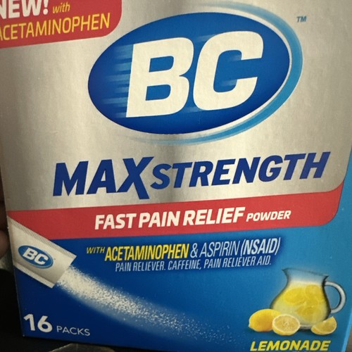 BC MAX Strength Fast Pain Relief Powder, Lemonade Flavor Aspirin ...