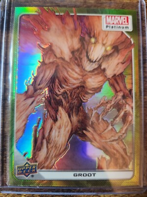 2023 Upper Deck Marvel Platinum Groot Yellow Rainbow SP Parallel #37 | eBay