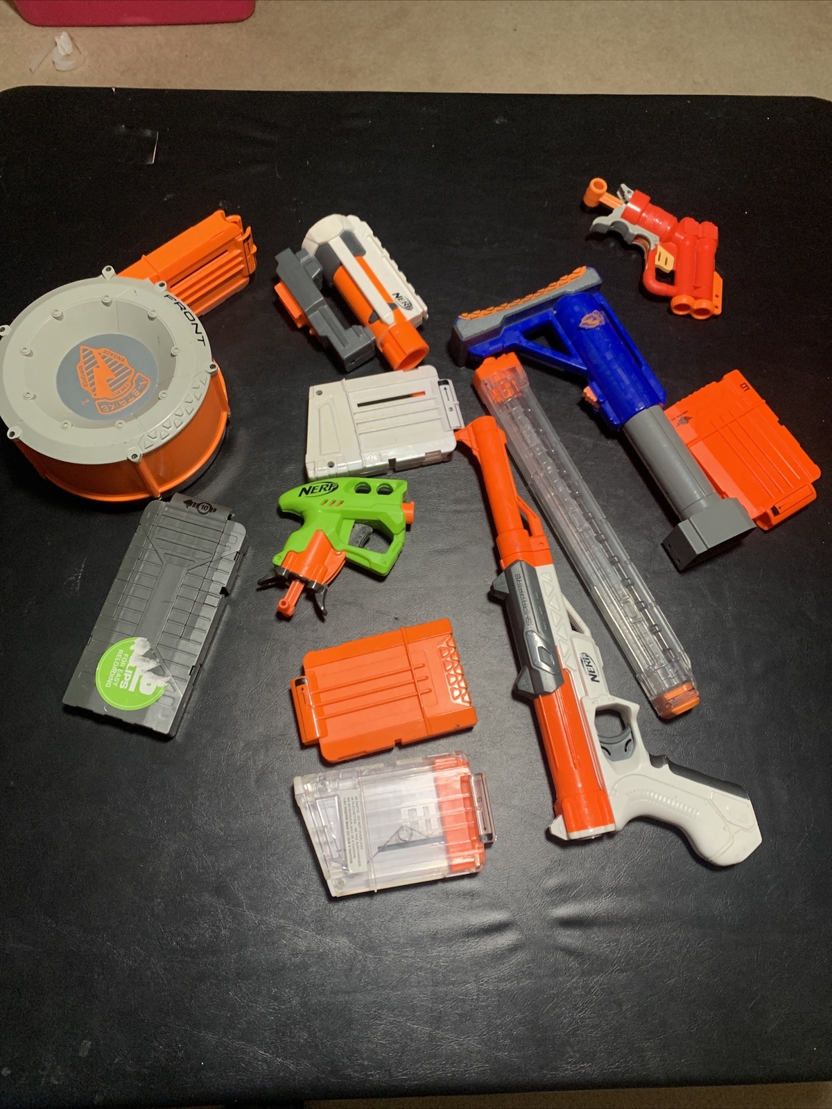 Lot of 12 Nerf Gun Accessories Attachments Drum Ammo Mag Grip See ...