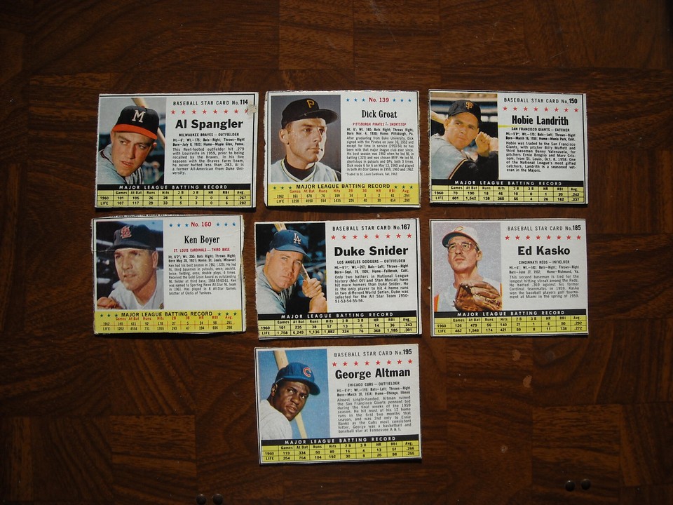 1961 and 1963 Post Cereal Baseball Cards (Lot of 13) | eBay
