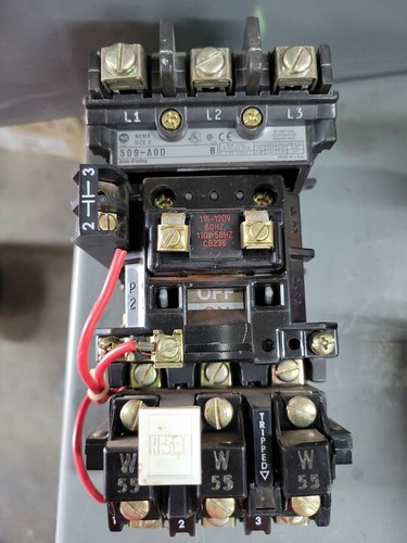 509-A0D Allen-Bradley Nema Size 0 Contactor 3 Phase 18 Amp 600V Coil ...