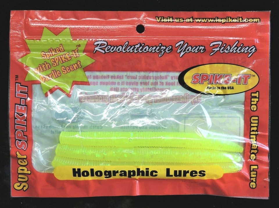 1pk Spike-It Outdoors Holographic Fishing Lures Bait Spiked w/ Garlic ...