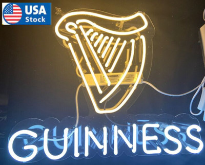 Guinness Harp Beer Irish Acrylic 20"x16" Neon Light Sign Lamp Bar Pub ...