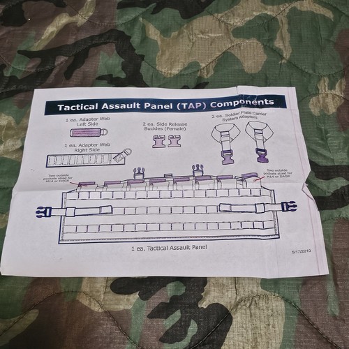 NEW USGI US ARMY Rifleman ACU Tactical Assault Panel TAP Molle Chest ...