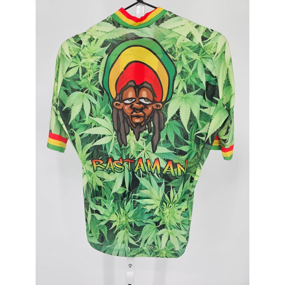 Bob Marley Reggae Rastaman Mens Sz L Full Zip Zion Cycling Jersey | eBay