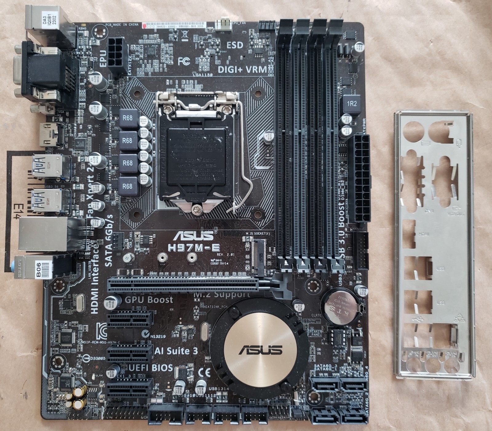 ASUS H97M-E Motherboard M-ATX LGA1150 *FOR PARTS/REPAIR* | eBay