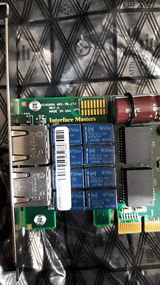 INTERFACE MASTERS NIAGARA 4PE-76-2TX Dual Port Copper 1G Ethernet NIC ...
