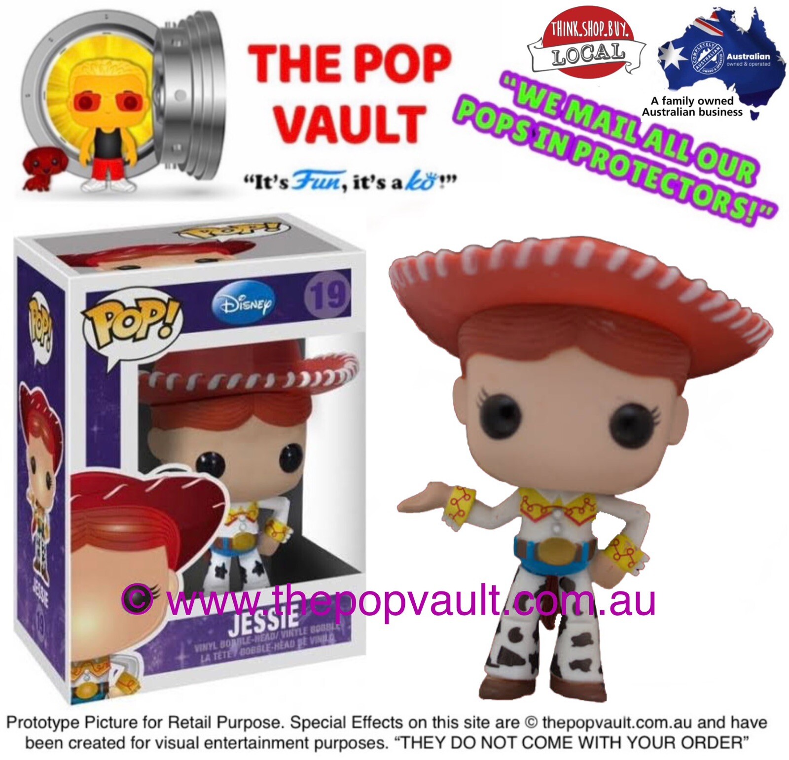 FUNKO POP VINYL DISNEY PIXAR TOY STORY #19 JESSIE BNIB + PROTECTOR | eBay
