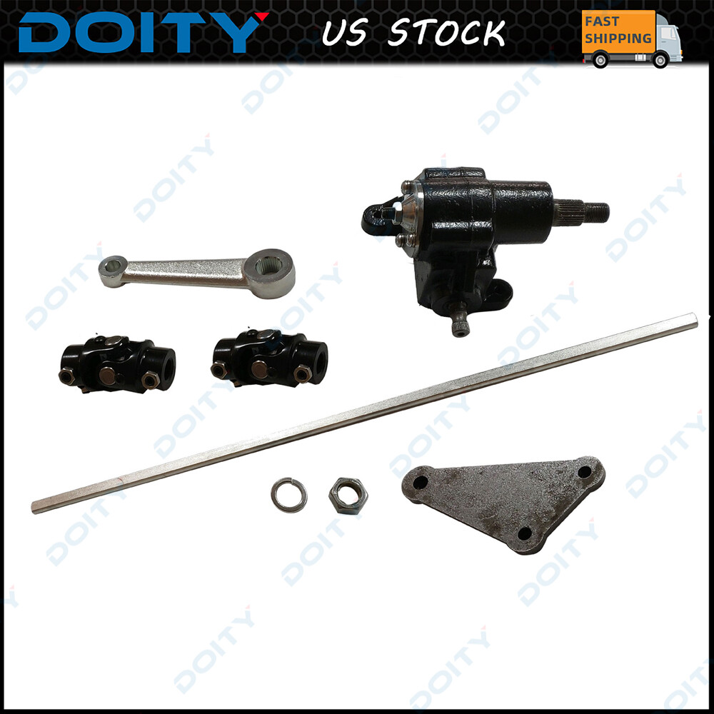 Vega Steering Box + 36" Dd Steering Shaft Pitman Arm Black U-Joints ...