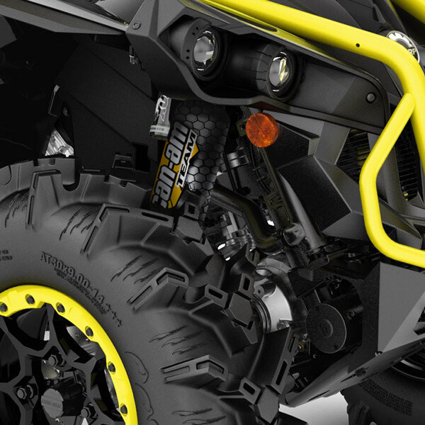 Yellow X Can Am Shock Covers Bombardier DS 250 ATV (Set of 3) NEW | eBay