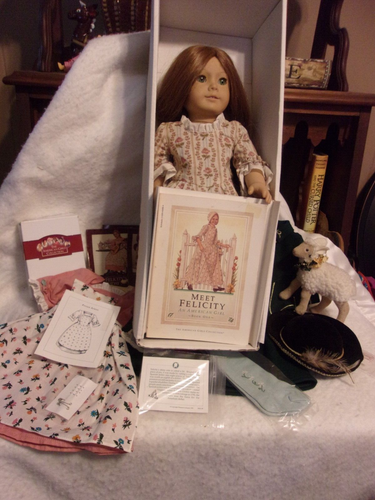 AMERICAN GIRL doll FELICITY-PLEASANT CO.-W/EXTRAS lamb outfits | eBay