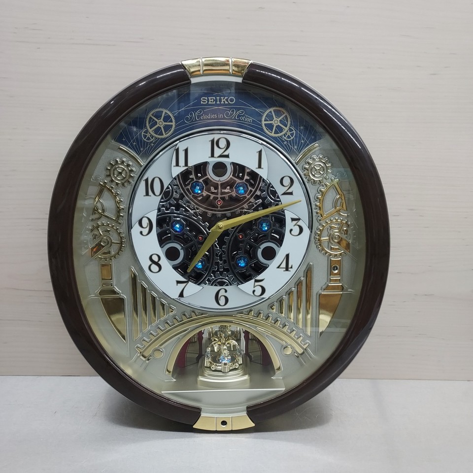 Seiko Melodies in Motion Golden Rhythm Musical Wall Clock Gears 30 ...