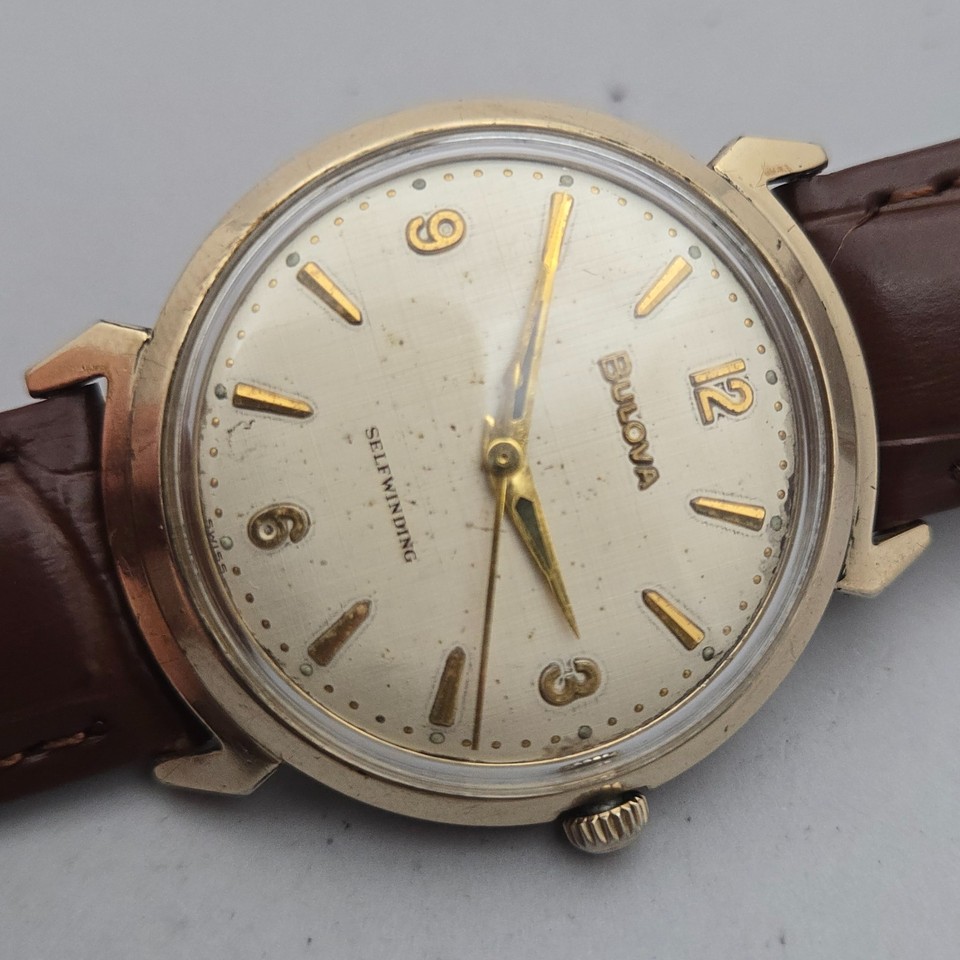 Vintage BULOVA Jet Clipper men's automatic watch 11AFAC 10K RGP 1962 | eBay