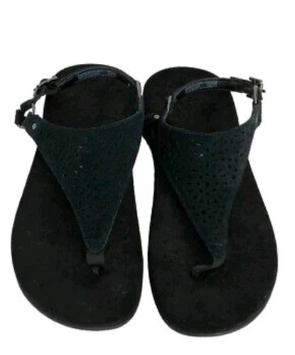 Vionic Black Toe Post Thong Sandal Adjustable Buckle Arch Support Size ...