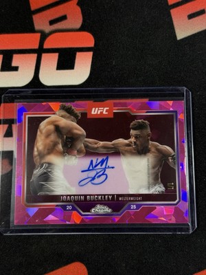 Joaquin Buckley 2025 Topps Chrome UFC Sapphire Padparadscha 1/1 Auto ...