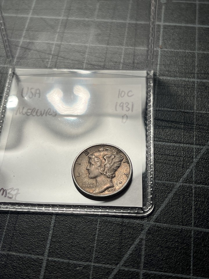 USA Mercury Dime 1931-D Old Envelope Patina Toning | eBay