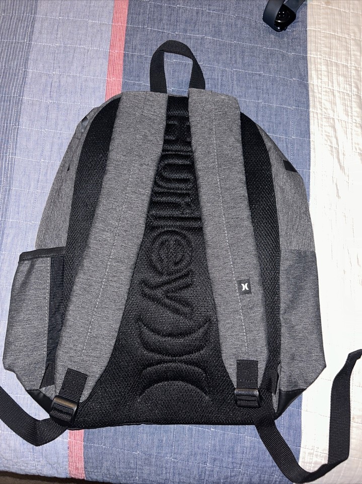 Mens HURLEY Groundswell Charcoal Gray Heather Backpack 15" Laptop ...