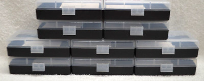 10 x BERRY'S PLASTIC AMMO BOX, CLEAR/BLACK 50 Round 9MM / 380 - FREE S ...