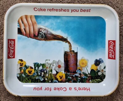 Coca Cola Serving Tray Here's A Coke For You Coke Refreshes You Best | eBay